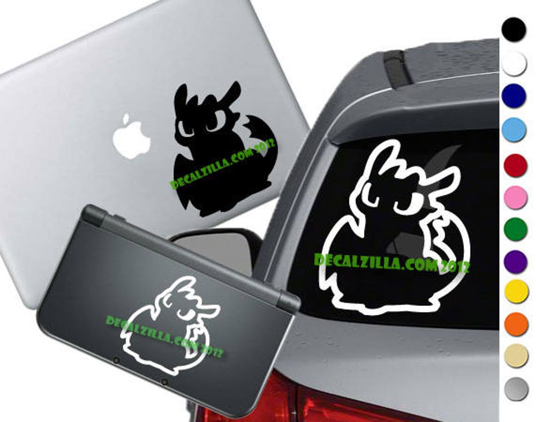 How to Train Your Dragon - Toothless Decal Sticker -for Cars, Laptops ...