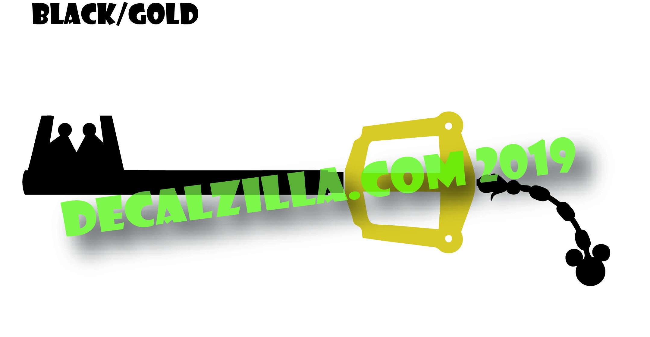 Kingdom Hearts Two Colored Keyblade Decal Sticker for | Etsy
