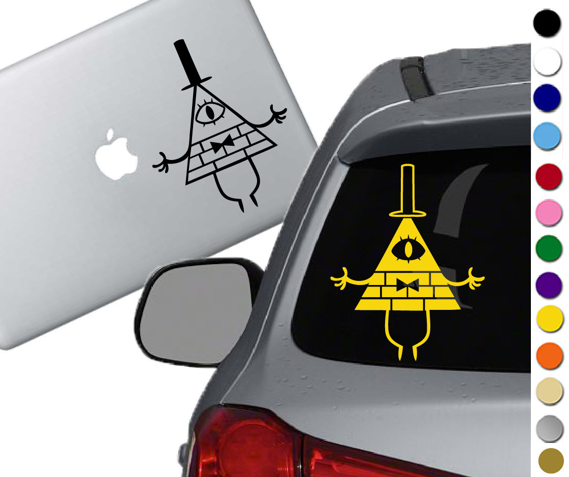 Gravity Falls - Bill Cipher Decal Sticker - for Cars, Laptops, Phones ...