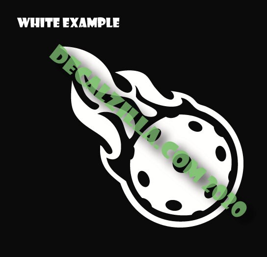 Pickleball on Fire Vinyl Decal Sticker for Cars Golf - Etsy