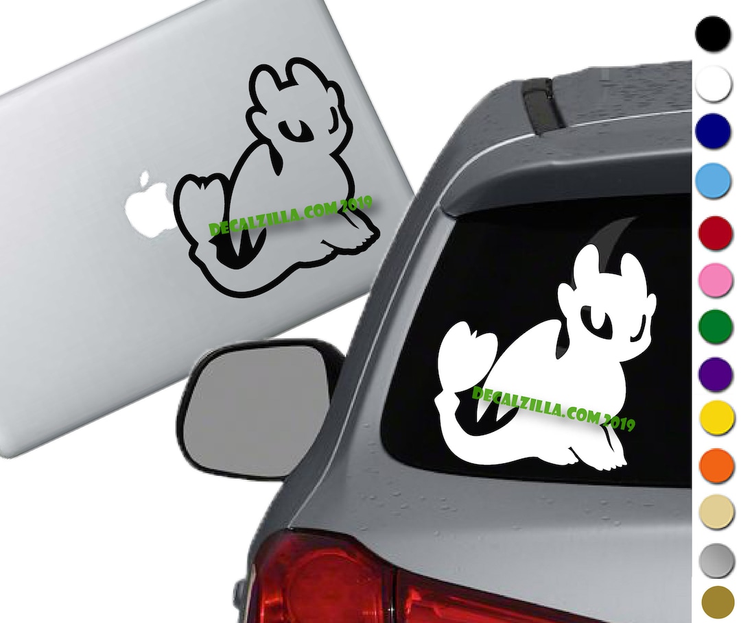 How to Train Your Dragon- Light Fury Decal Sticker -for Cars, Laptops ...
