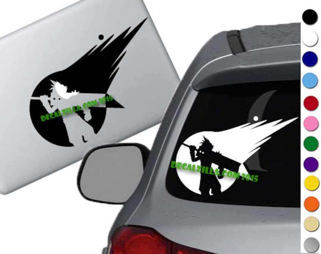Final Fantasy 7 - Cloud Strife Decal Sticker -for Cars, Laptops, 3DS ...