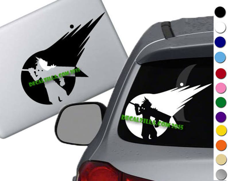Final Fantasy 7 Cloud Strife Decal Sticker for Cars | Etsy
