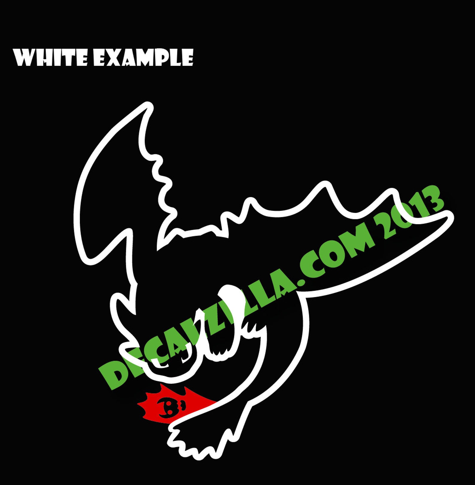 Flying Toothless with Red Tail Decal Sticker For cars | Etsy