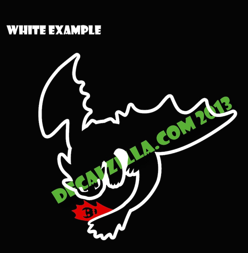 Flying Toothless with Red Tail Decal Sticker For cars | Etsy