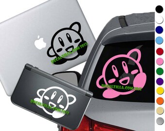 Kirby Inhale Decal Sticker for Cars Laptops 3DS Phones and | Etsy