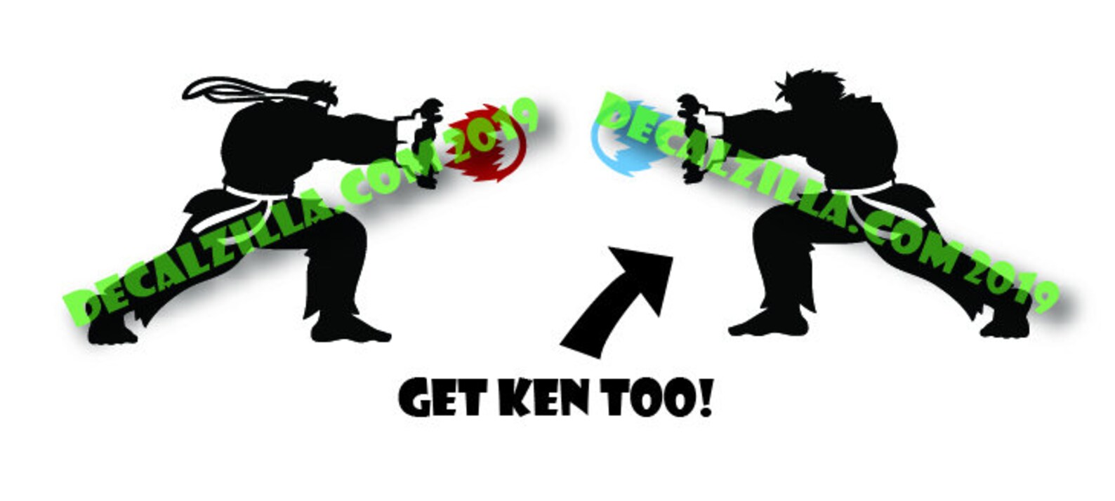 Street Fighter Ryu Hadouken Vinyl Decal Sticker for Cars | Etsy