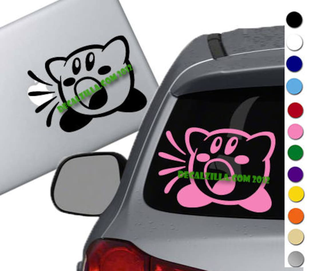 Kirby Inhale Decal Sticker -for Cars, Laptops, 3DS, Phones and More! - Etsy
