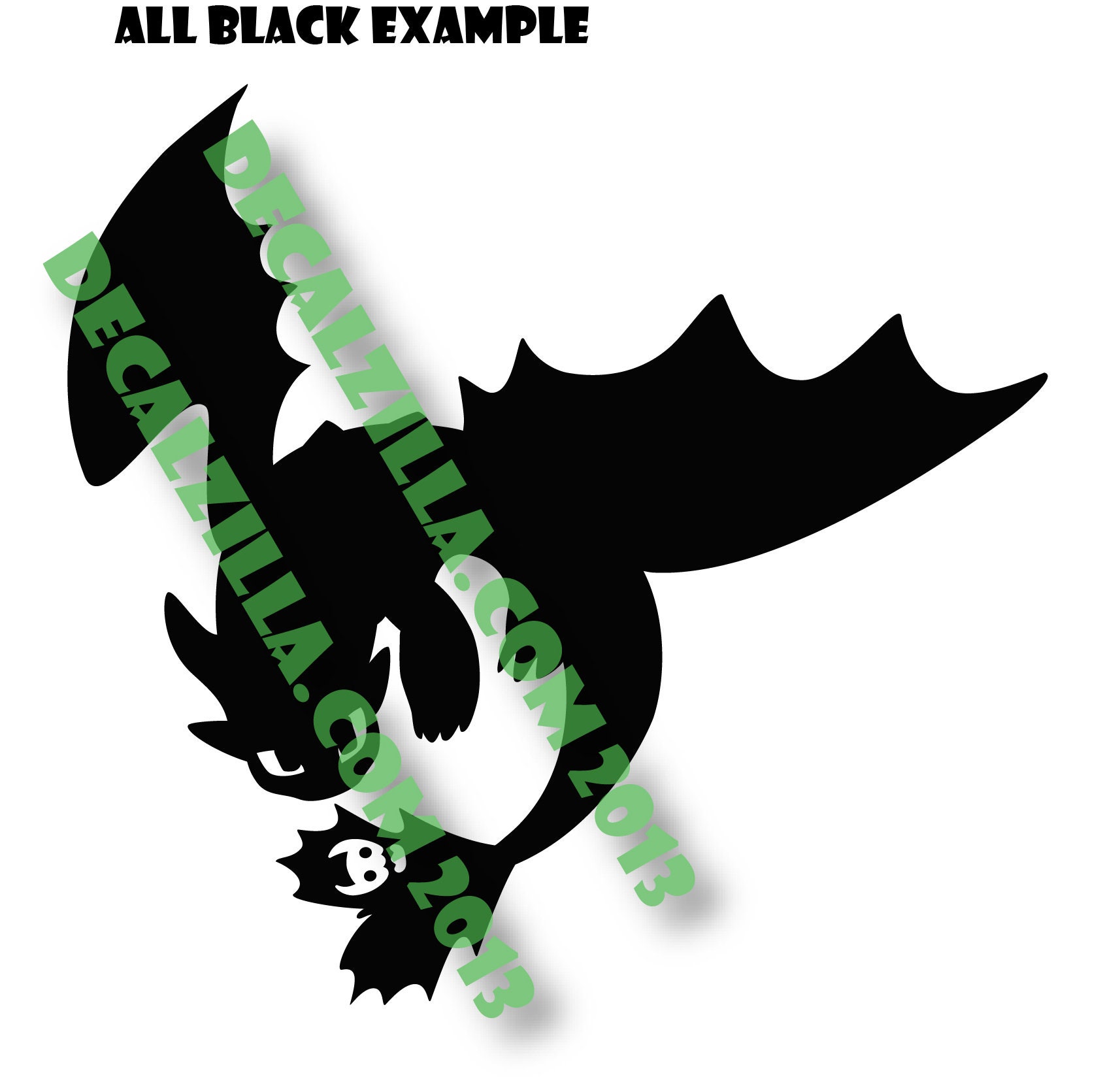 Flying Toothless with Red Tail Decal Sticker For cars | Etsy