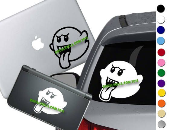Mario Boo Decal Sticker for Cars Laptops 3DS Phones and | Etsy