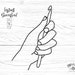 Crochet SVG | Hand With Crochet Hook SVG Png Pdf | Crochet Hook ...