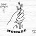 Hooked | Hand With Crochet Hook SVG PNG PDF | Crochet Hook | Crochet ...