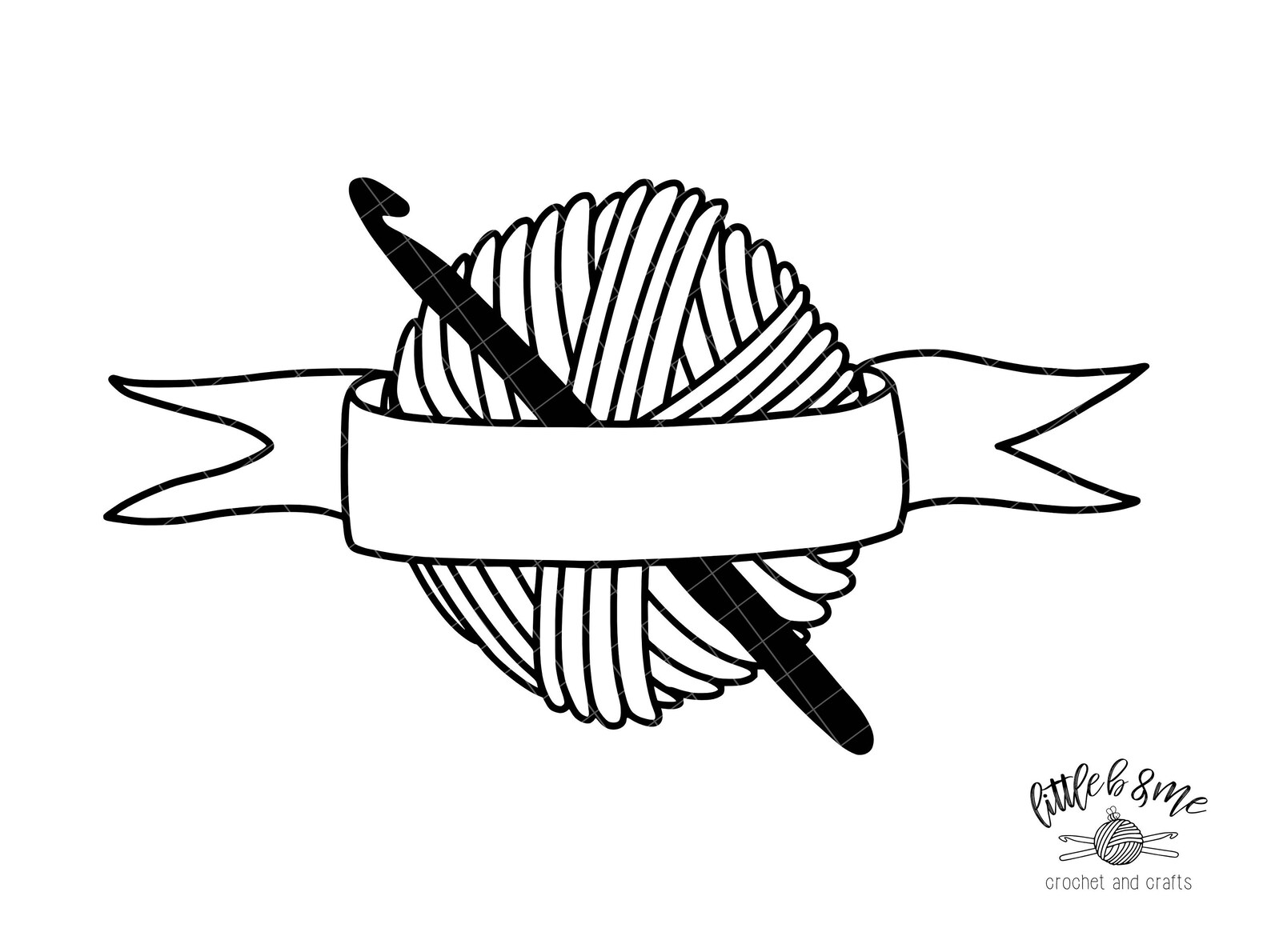 Crochet Logo SVG PNG PDF 2 Logos Bw and Multilayer Color - Etsy