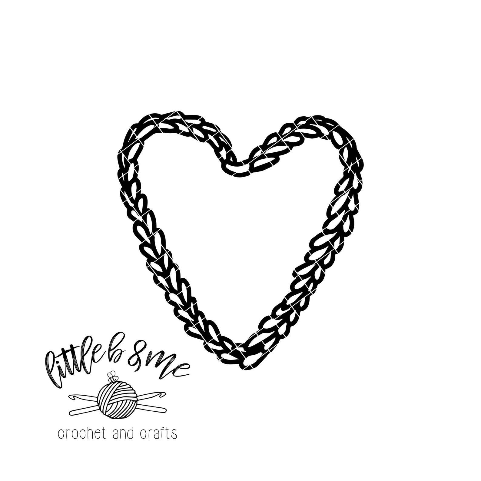 Crochet SVG Crochet Heart SVG Single Crochet Svg Yarn | Etsy