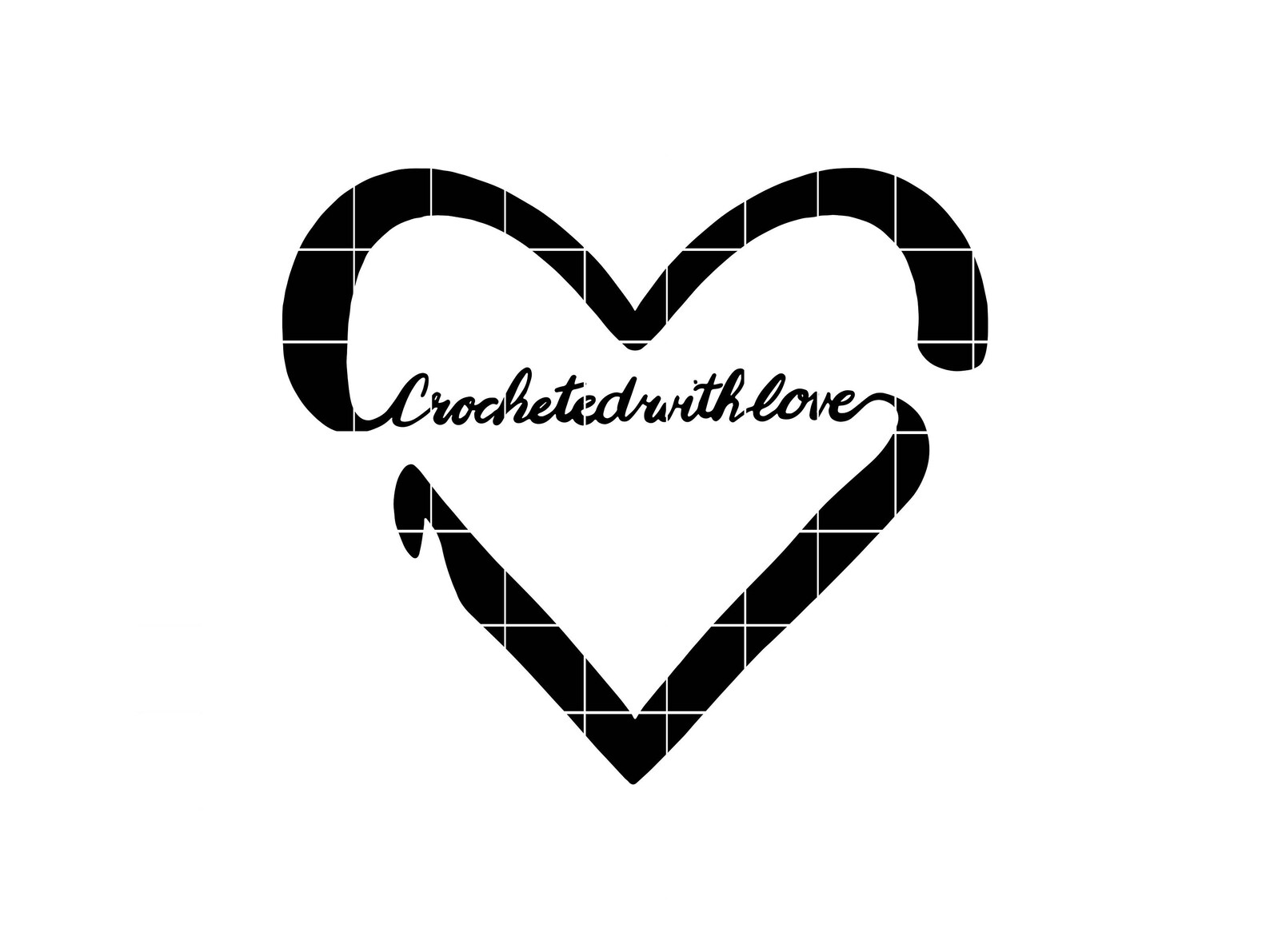 Crocheted With Love Svg File Crochet SVG Crochet Digital - Etsy
