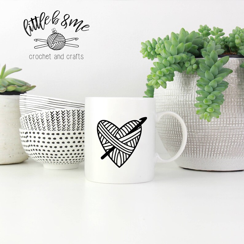 Crochet Yarn Heart SVG | Heart Svg | Crochet Svg | Yarn Ball | Yarn ...