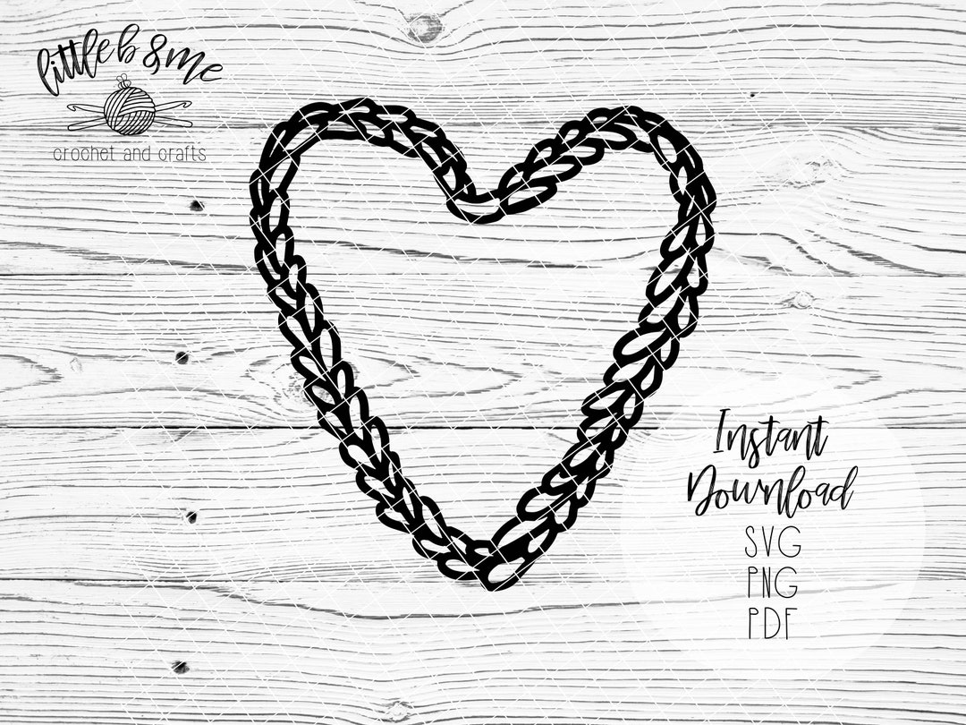 Crochet SVG | Crochet Heart SVG | Single Crochet Svg | Yarn Heart ...