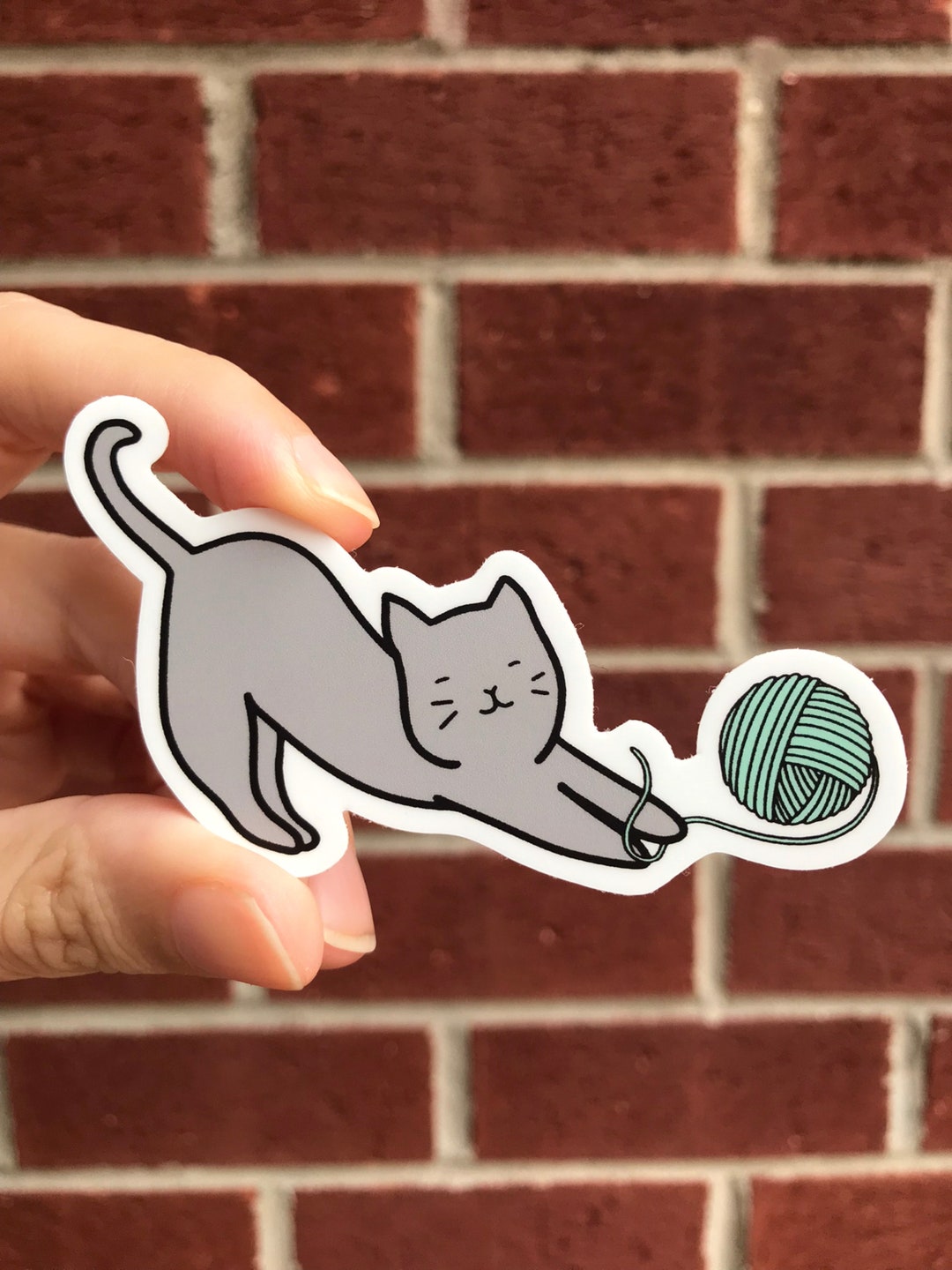 Crochet Sticker | Cat Sticker | Yarn Sticker | Knitter Sticker | Yarn ...