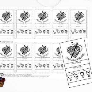 Crocheted With Love Printable Labels | Crochet Labels | PDF Gift Tags ...