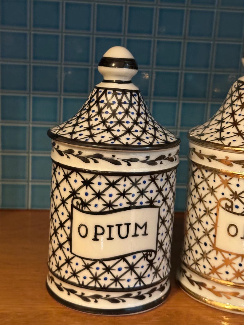 Antique Pharmacy Jar, Apothecary Jar, for Opium, Arsenic, and Poppy ...