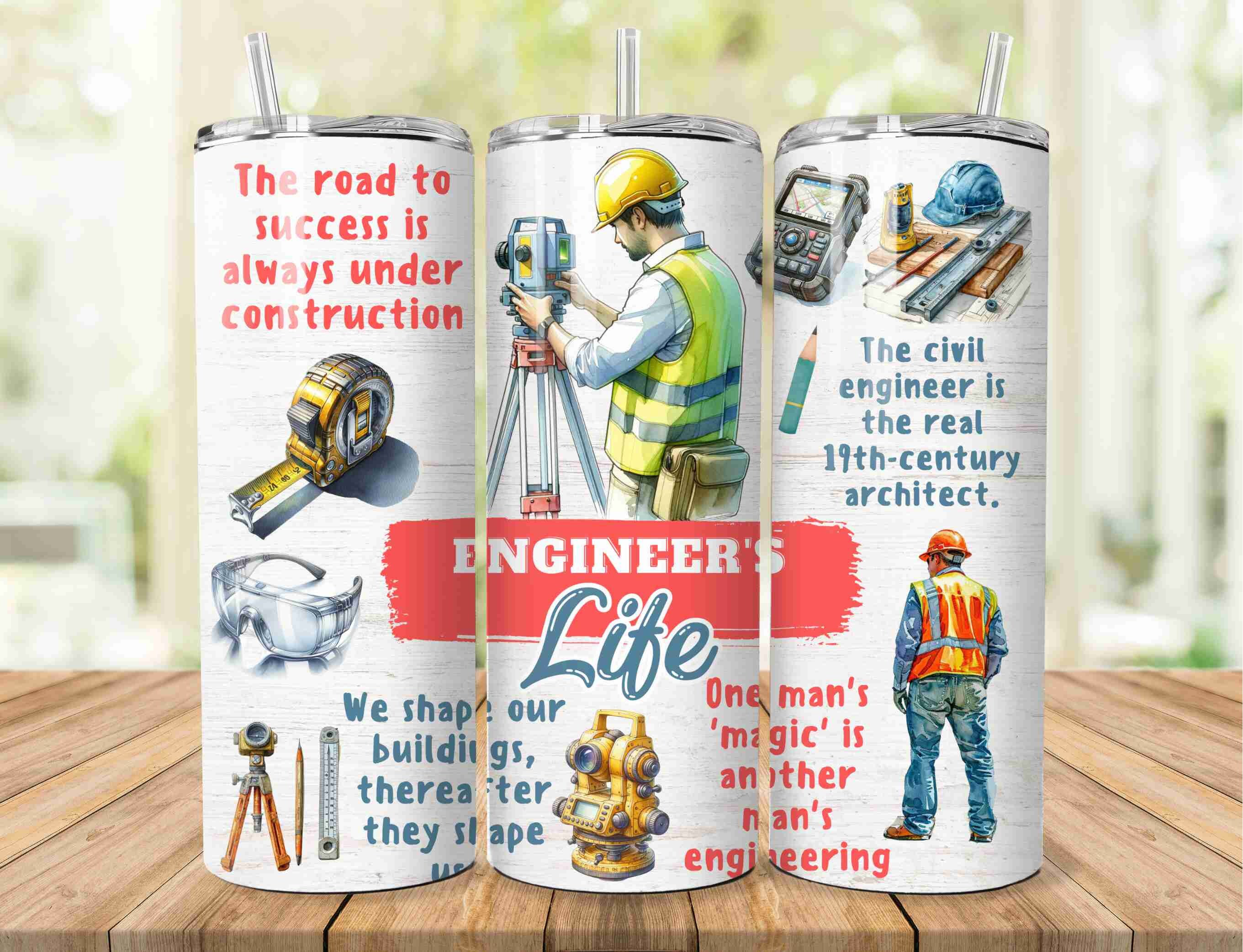 Engineer Life 20oz Skinny Tumbler Sublimation Designs, Engineer Life ...