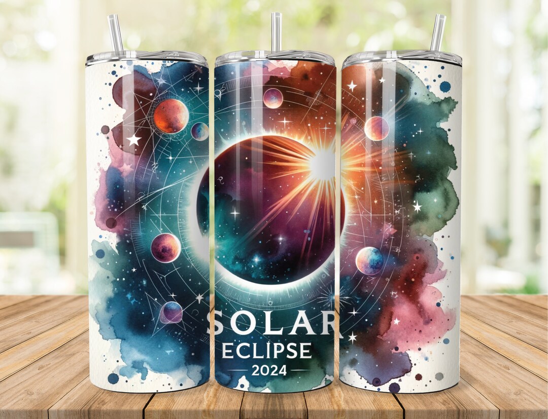 Solar Eclipse Tumbler Wrap 20 Oz Skinny Tumbler Sublimation Design ...