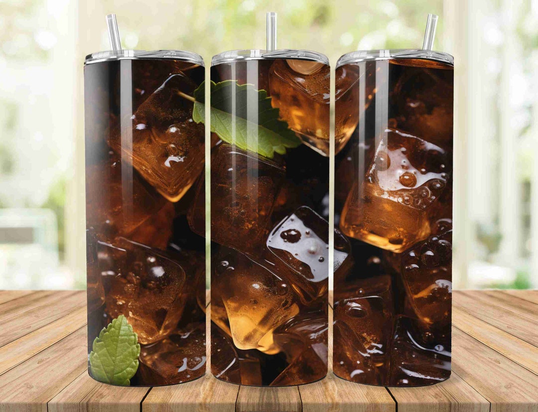 Ice Cubes 20oz Tumbler Wrap Sublimation Designer PNG Digital Download ...