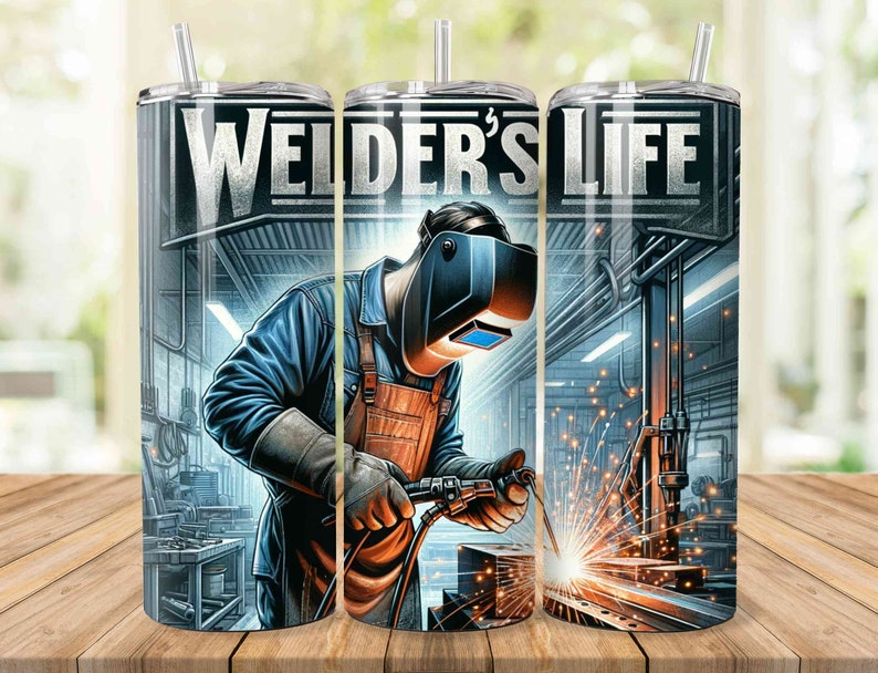 Welder Tumbler Wrap 20oz Skinny Tumbler Welders Life Sublimation Design ...