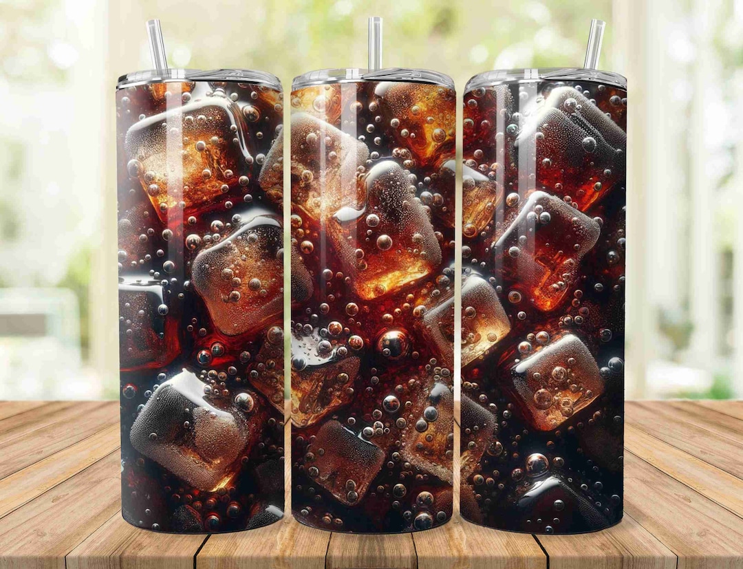 Ice Cubes 20oz Tumbler Wrap Sublimation Designer PNG Digital Download ...