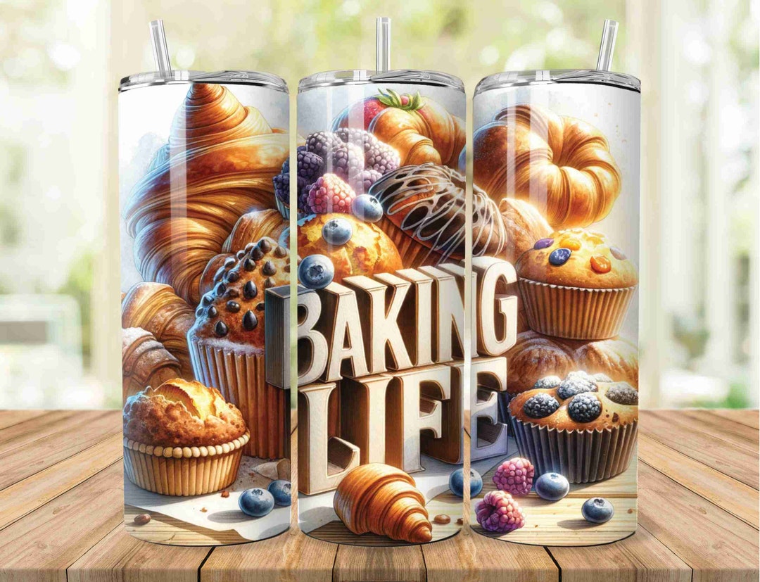 Baking 20oz Skinny Tumbler Sublimation Designs, Baking Life Sublimation ...