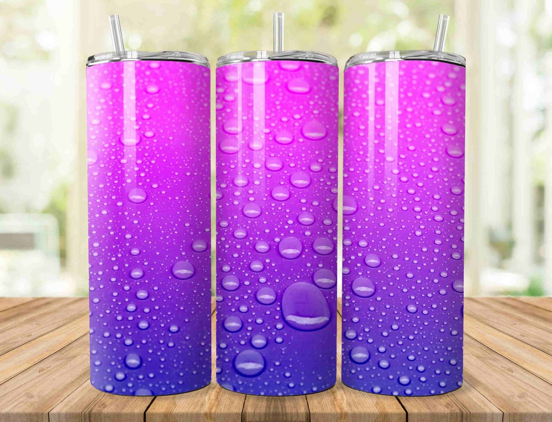 Water Drops Tumbler Design, Water Droplets Sublimation, PNG Design ...