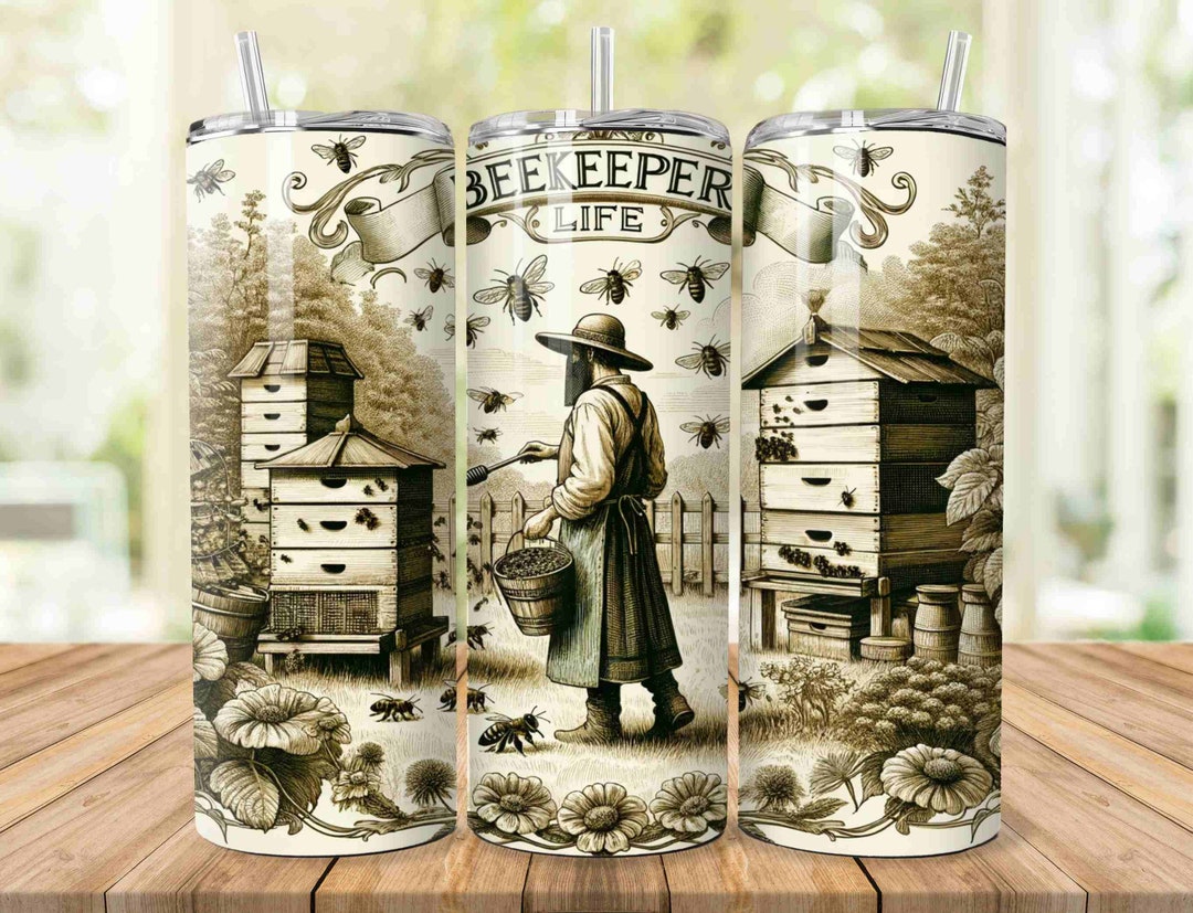 Beekeeper Life Tumbler Wrap, Bee Sublimation Tumbler, Bee Keeper PNG ...
