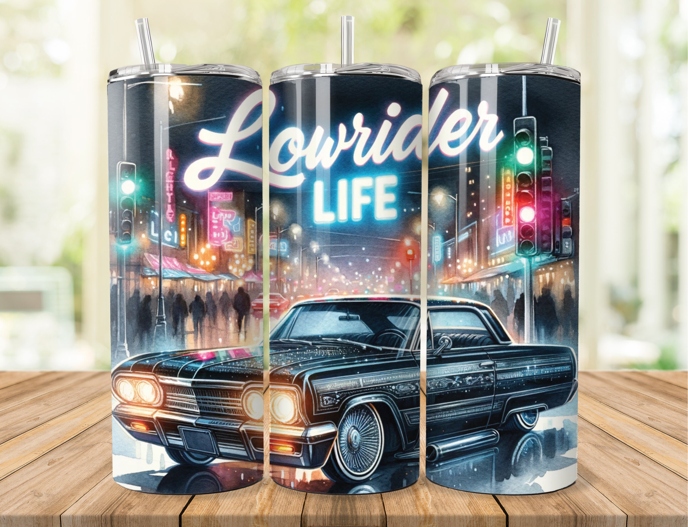 Classic Car Tumbler Design 20oz Lowrider Tumbler Wrap Skinny Tumbler ...