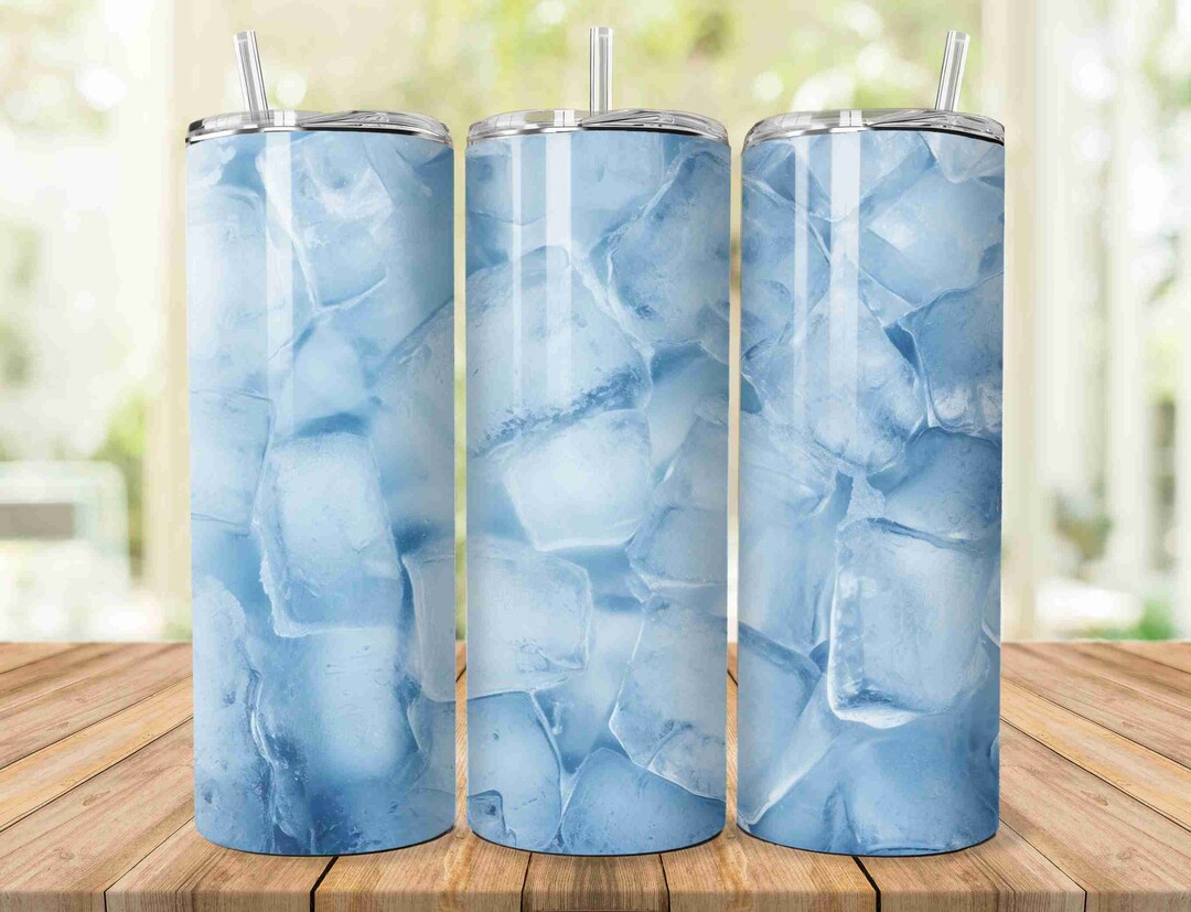 Ice Cubes 20oz Tumbler Wrap Sublimation Designer PNG Digital Download ...