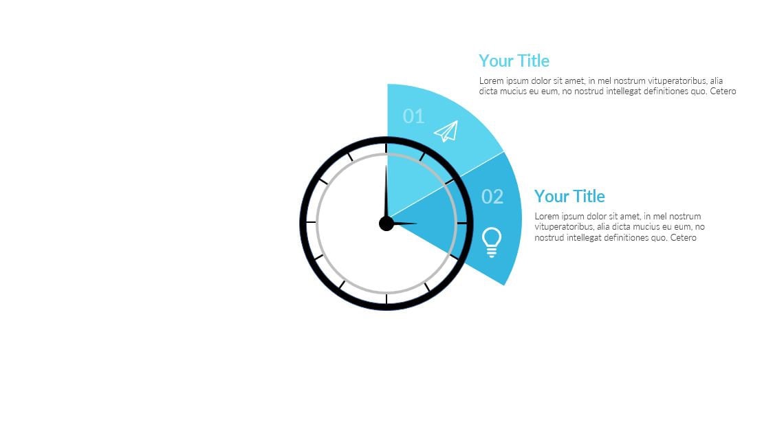 Animierte Uhr Folie in Powerpoint. Uhr-Vektor. Schieben Sie | Etsy