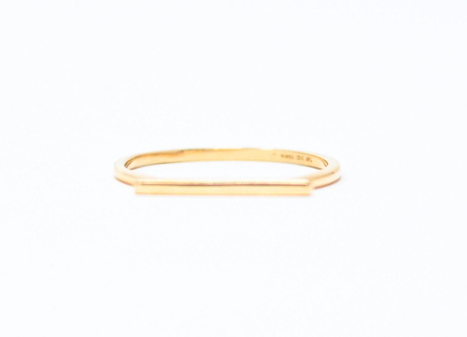 Band Ring 14k Gold-tube Ring-gold Tube Shape Ring Solid Yellow Gold ...