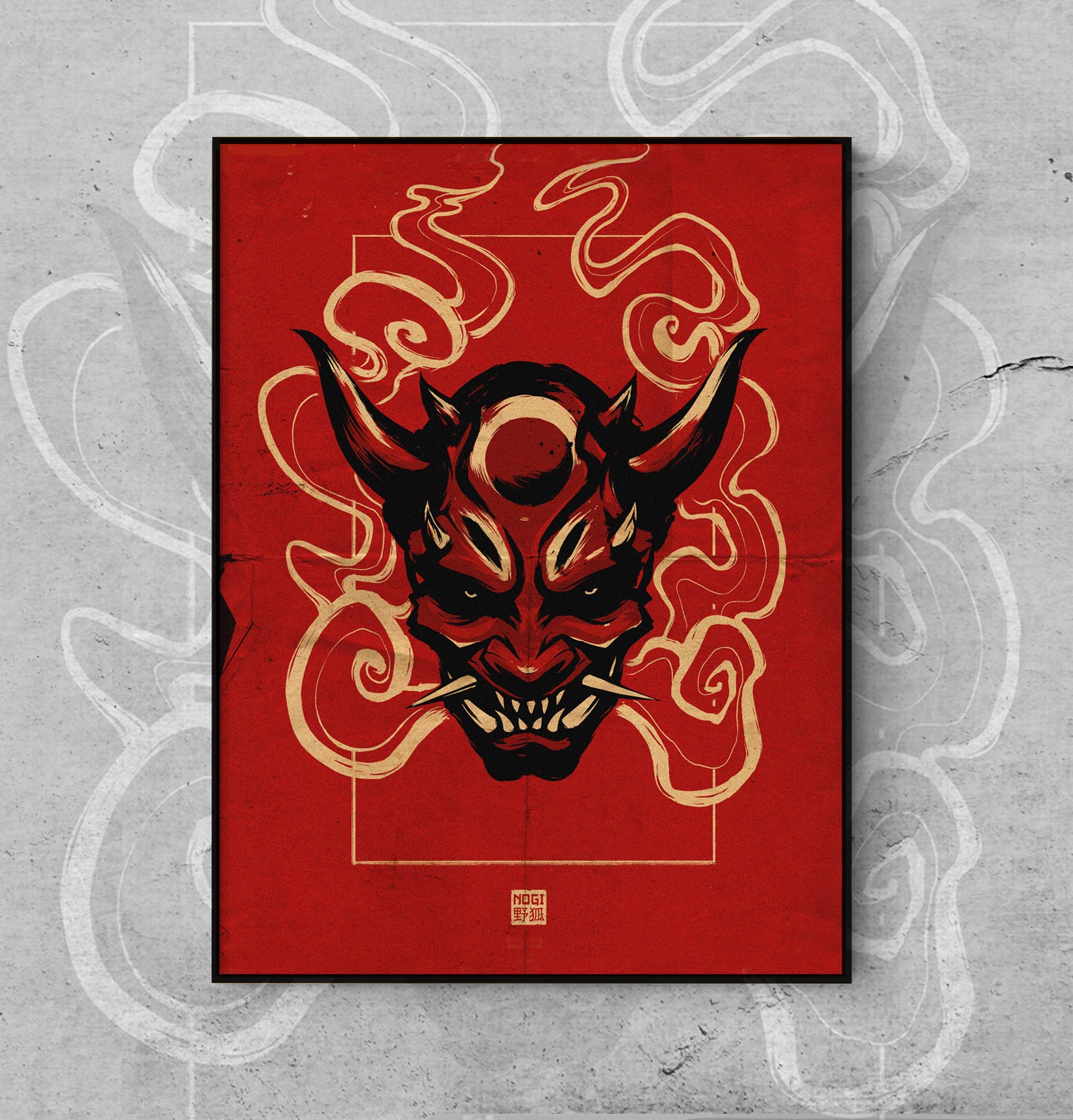 Poster Oni Yokai 30x40cm Decorazione murale d'arte - Etsy Italia