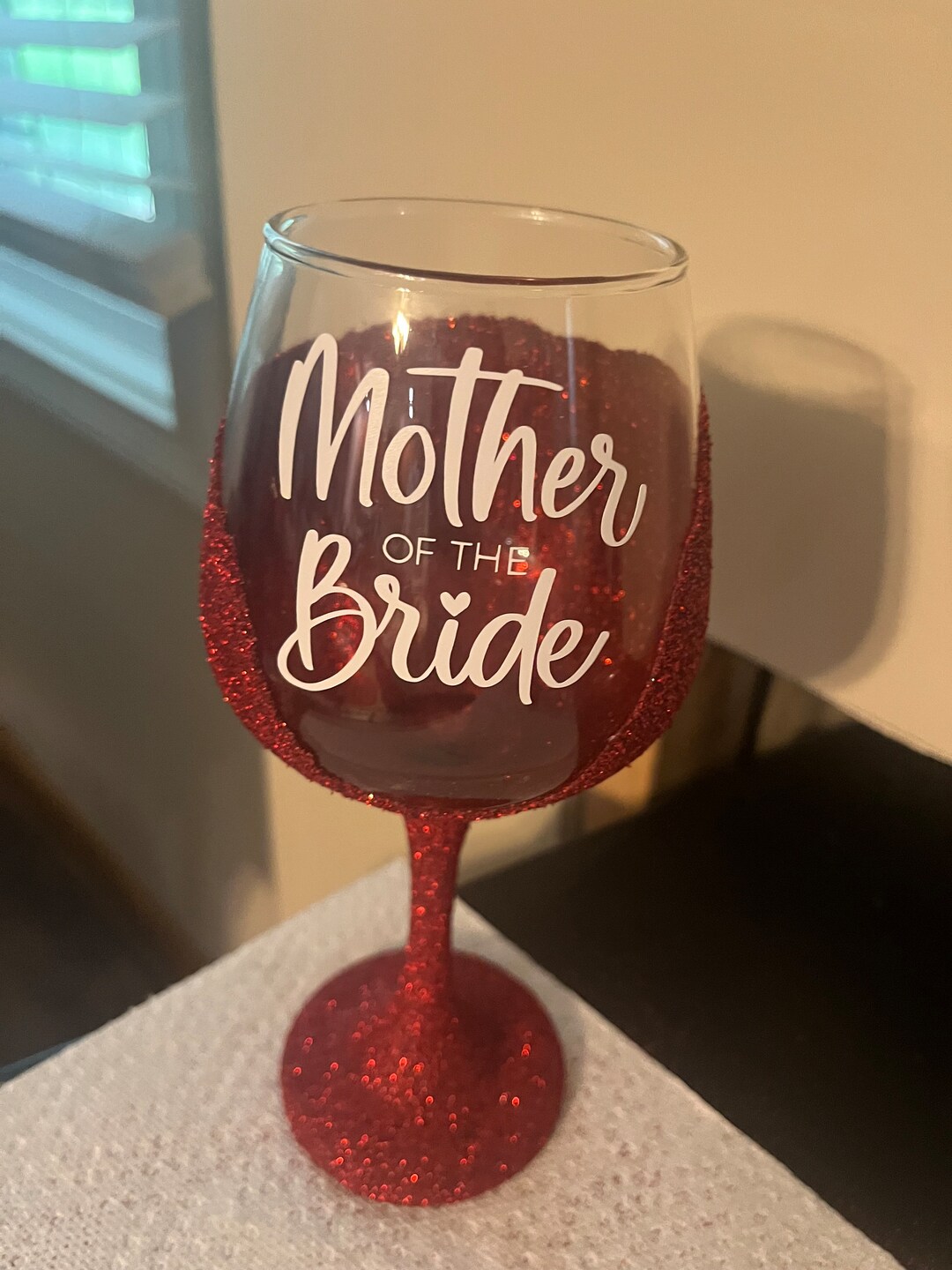 Mother of the Bride Wine Glass - Etsy