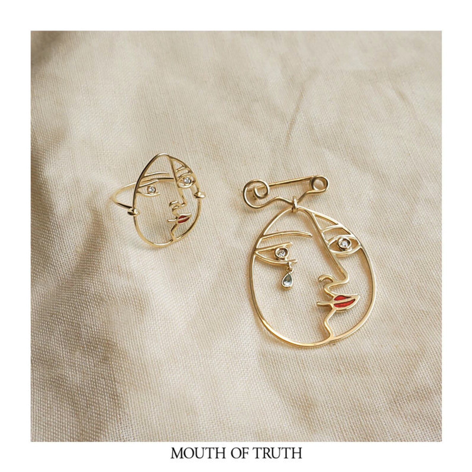 Picasso Face Ring - Etsy