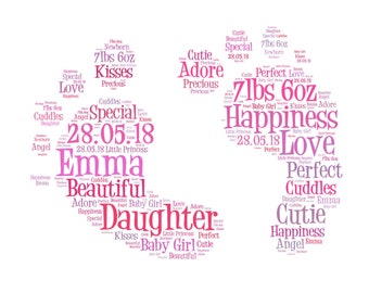 Baby word art | Etsy