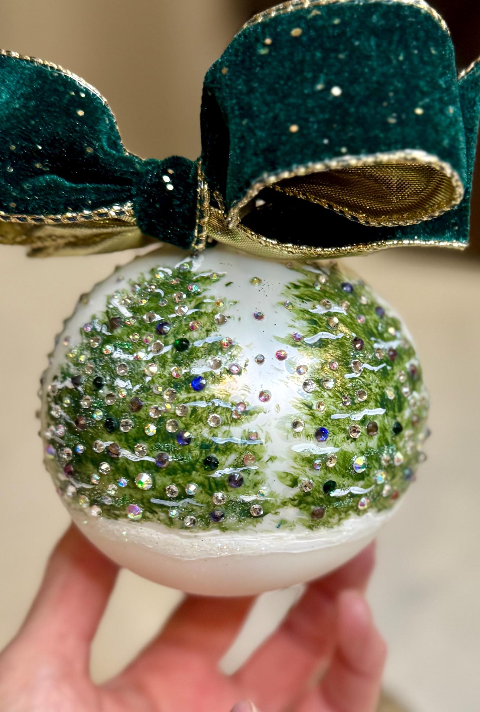 Stunning Keepsake Majestic Frasier Fir Christmas Trees With Snow, Hand ...
