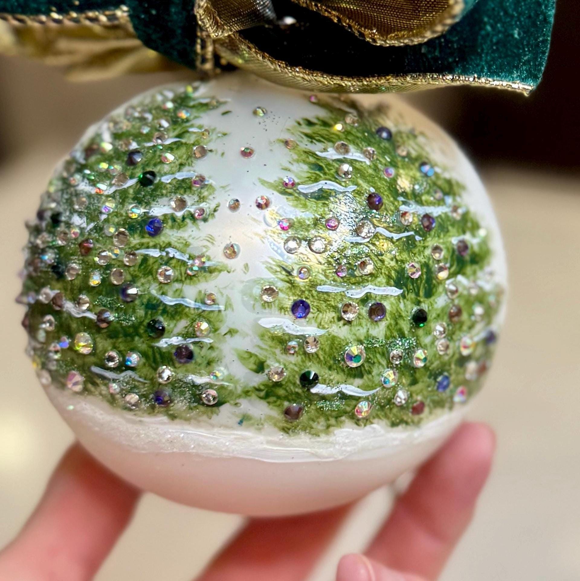 Stunning Keepsake Majestic Frasier Fir Christmas Trees With Snow, Hand ...