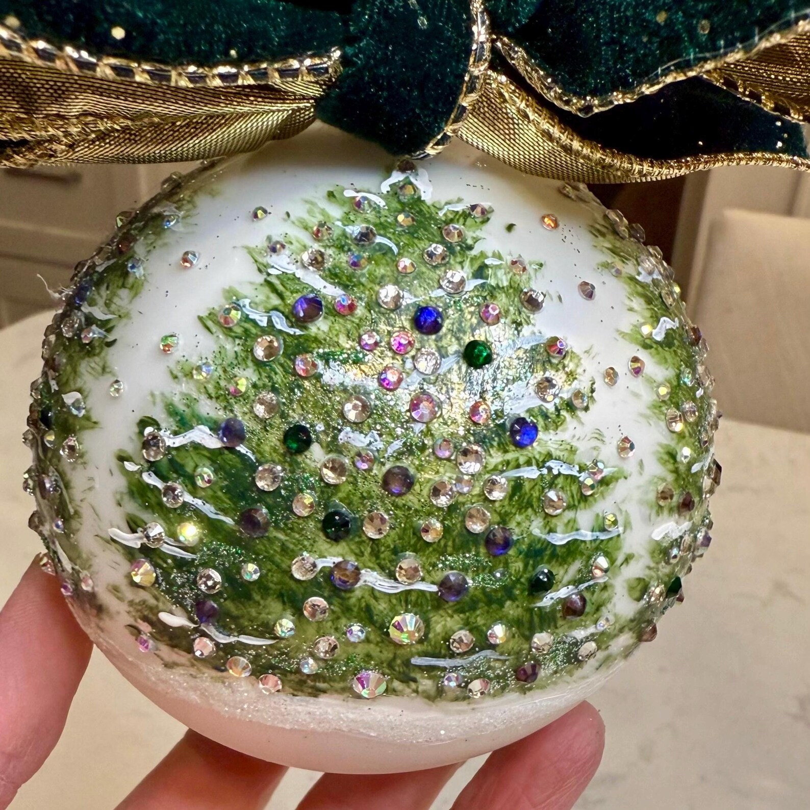 Stunning Keepsake Majestic Frasier Fir Christmas Trees With Snow, Hand ...