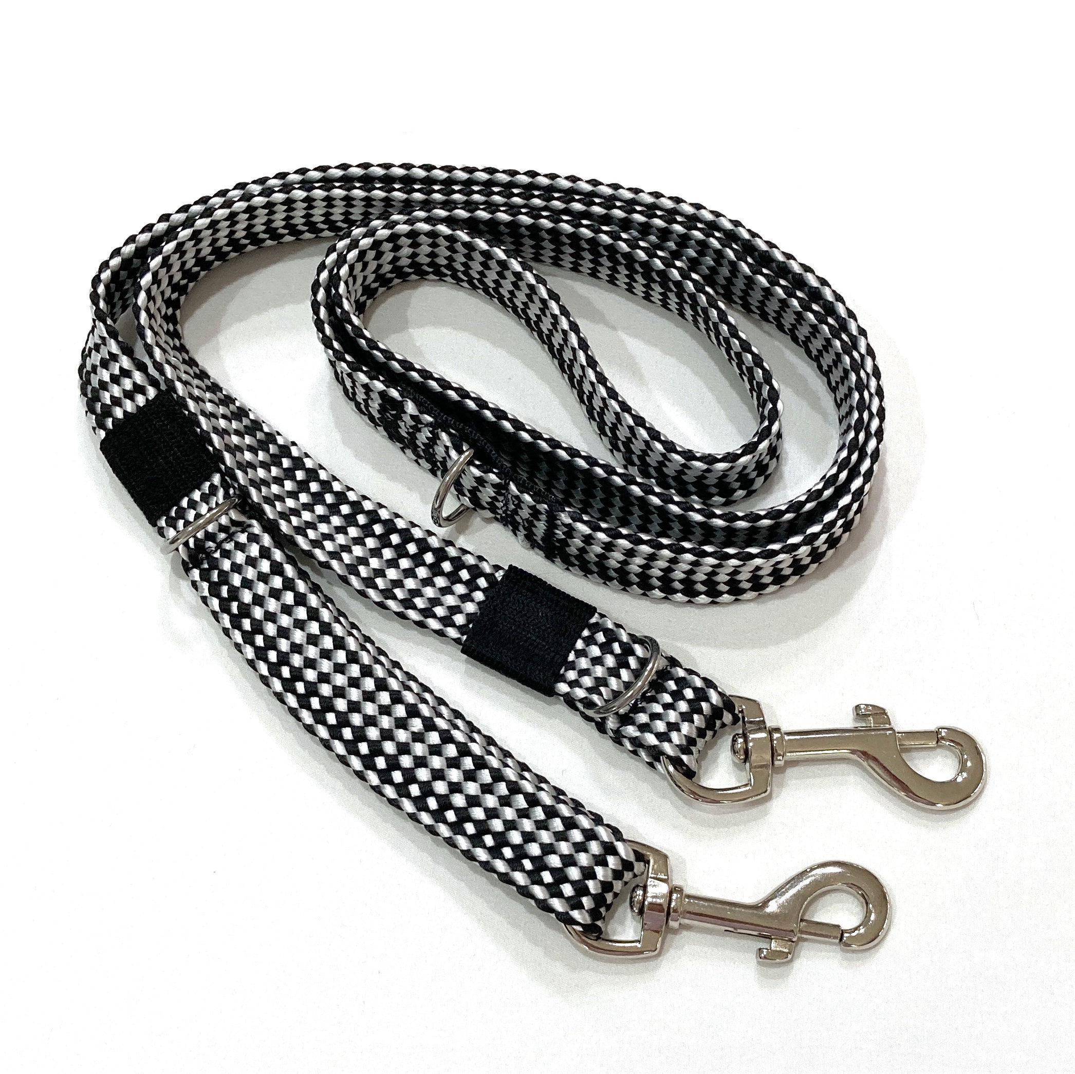 Double Ended Dog Leash: Handmade Plaited Polyester Webbing, Tethering ...