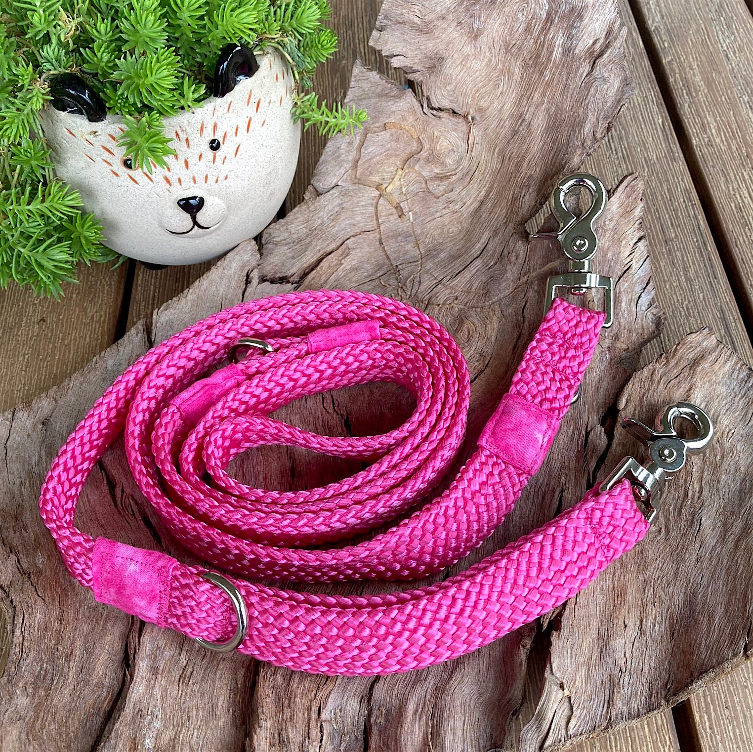 Double Ended Tethering Dog Lead/Leash Plaited Polyester | Etsy