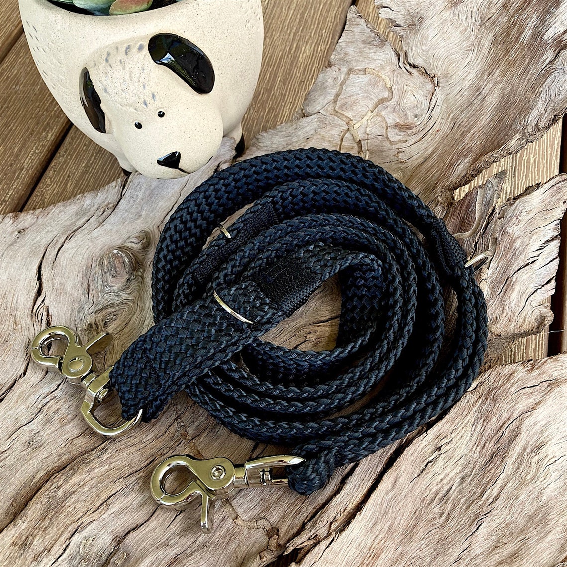 Double Ended Tethering Dog Lead/Leash Plaited Polyester | Etsy