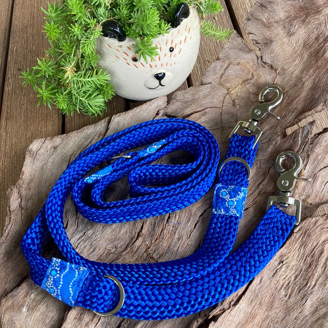 Double Ended Tethering Dog Lead/Leash Plaited Polyester | Etsy