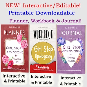 Girl Stop Apologizing Bundle | Workbook - Planner - Journal | Rachel ...