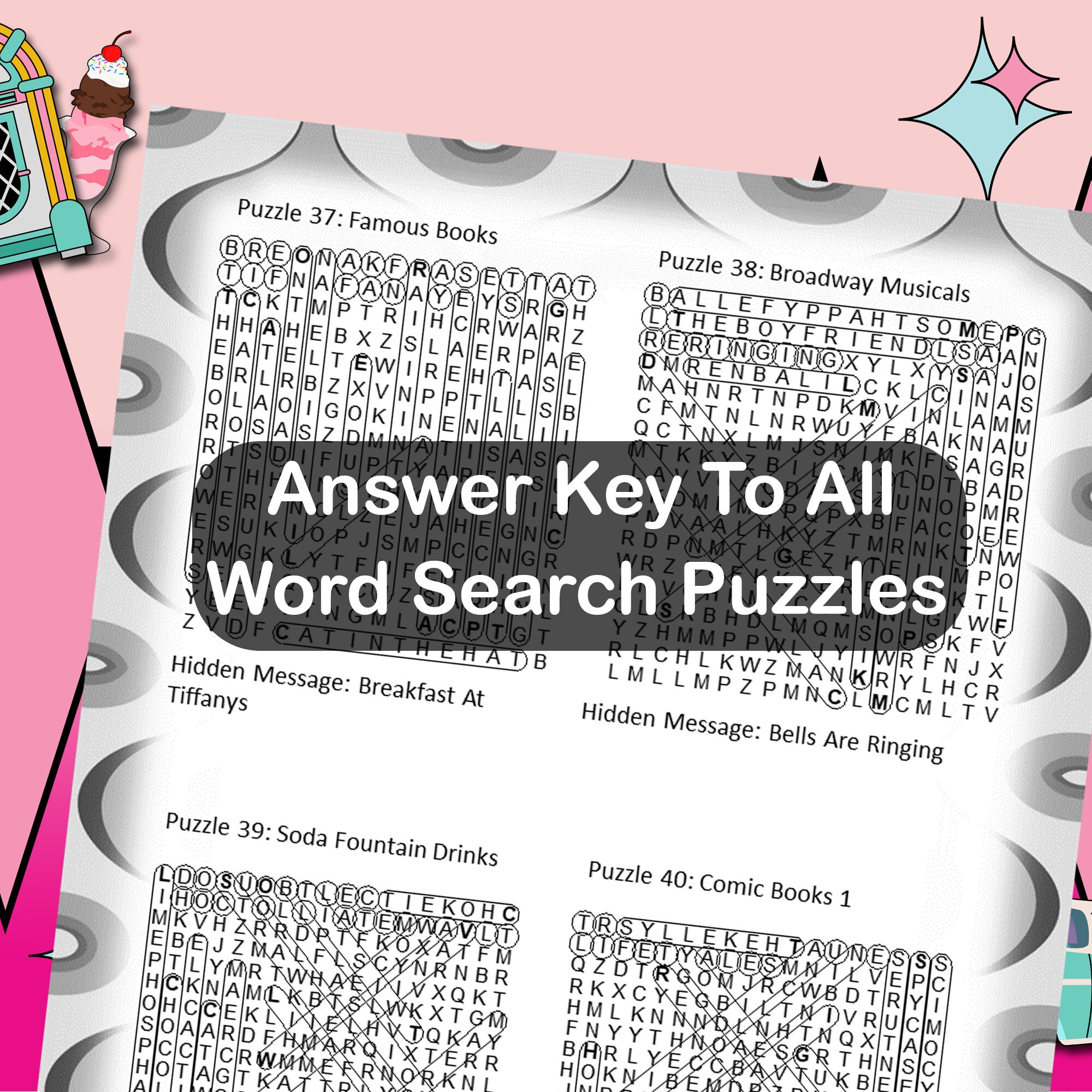Printable Word Search Set3 | Fabulous 50's PDF| Set 3 | 20 Puzzles ...