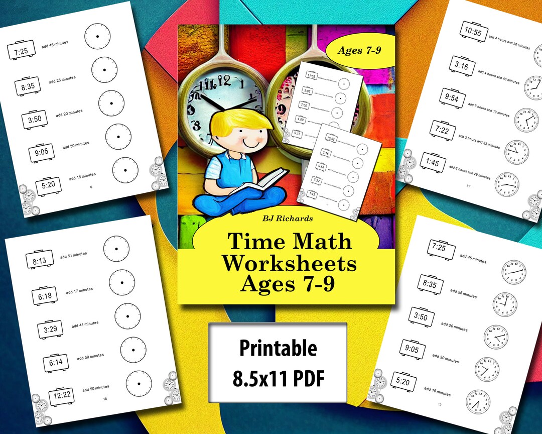 Time Math Worksheets Ages 7-9 | Telling Time Practice (PDF) - Etsy